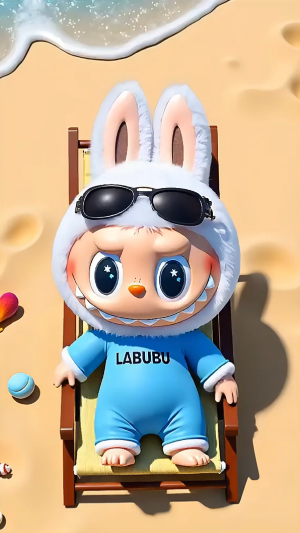 Labubu's BeLabubu's Beach Day - Free Labubu Static Wallpaper HD